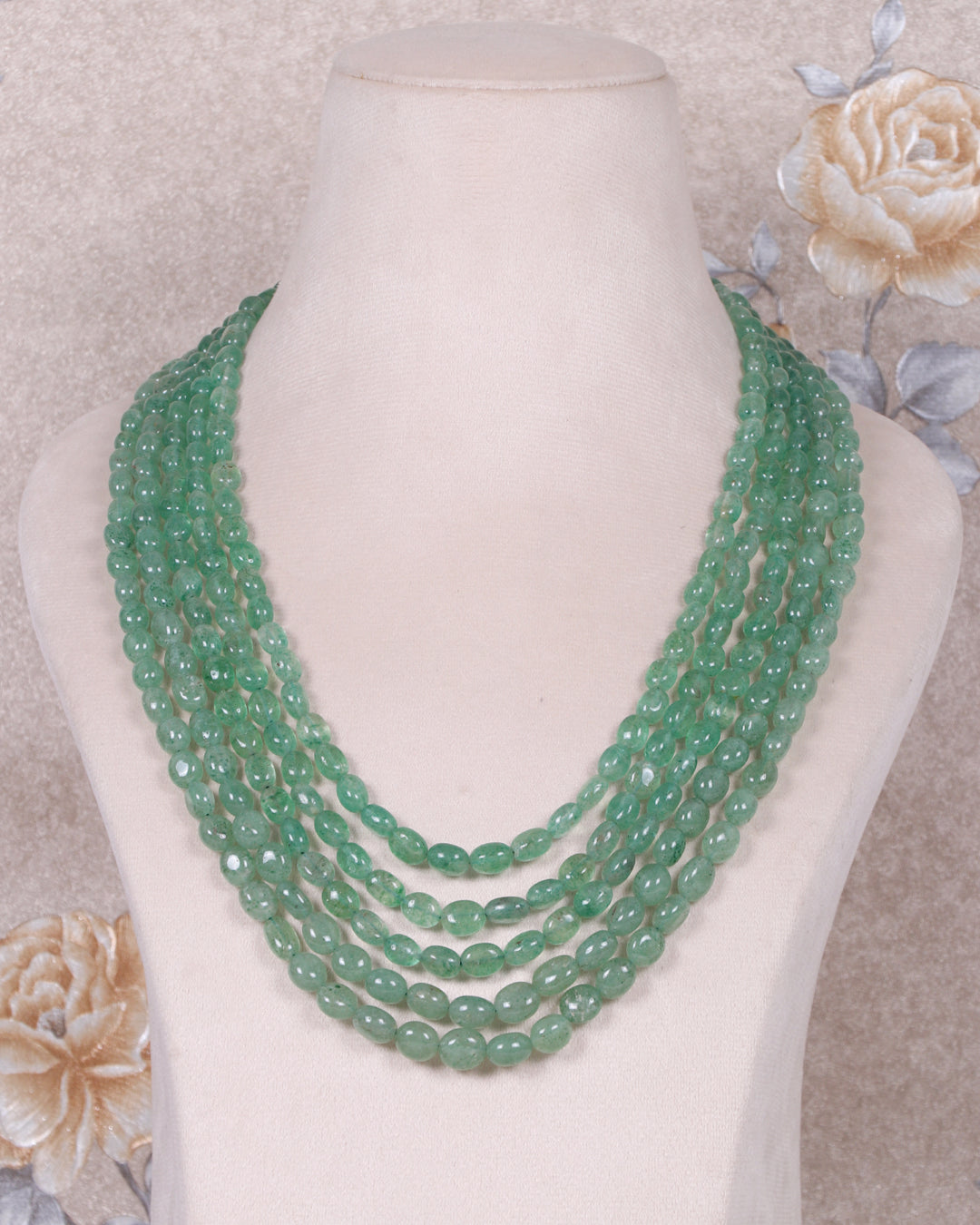 Natural Green Strawberry Quartz Gemstone Beads Necklace Jewelry – Raj Gems